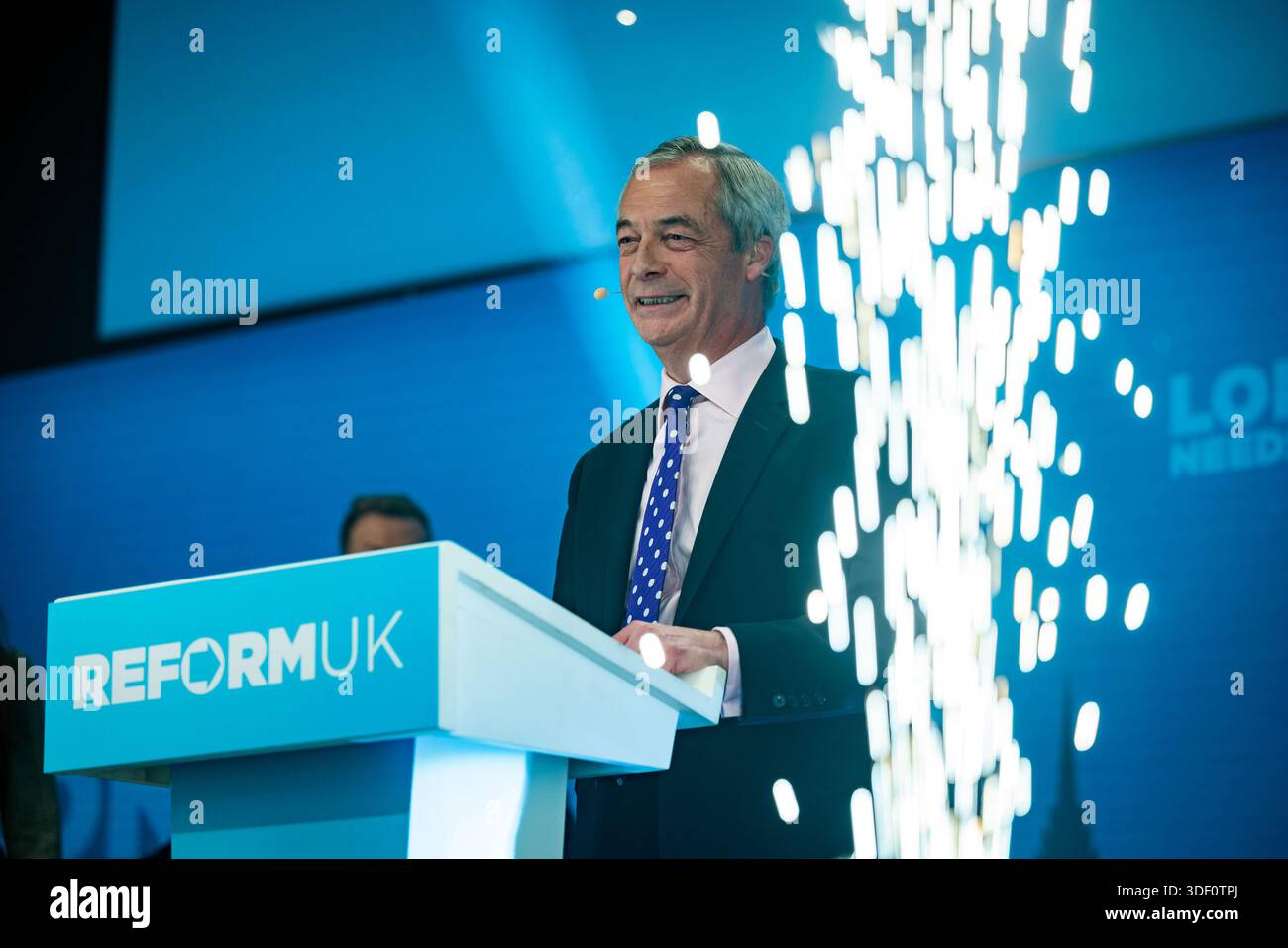 London, UK – Reform UK held a rally at the ICC Auditorium in east ...