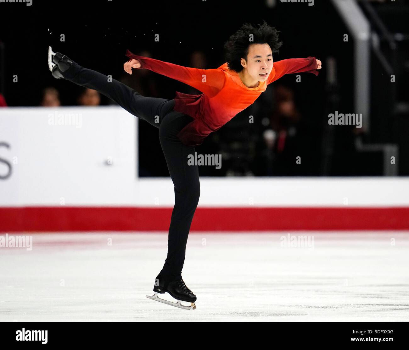 Wesley Chiu performs his short program in the men's competition at the ...