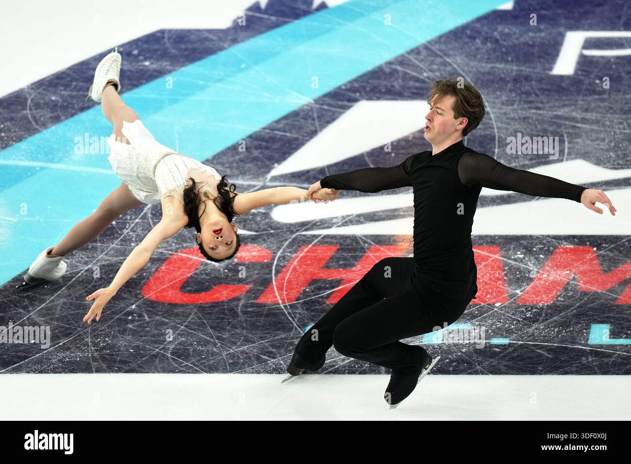 Chelsea Liu and Ryan Bedard compete during the pairs free skating ...