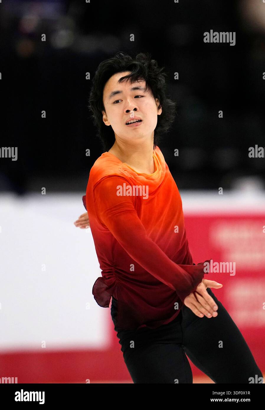 Wesley Chiu performs his short program in the men's competition at the ...