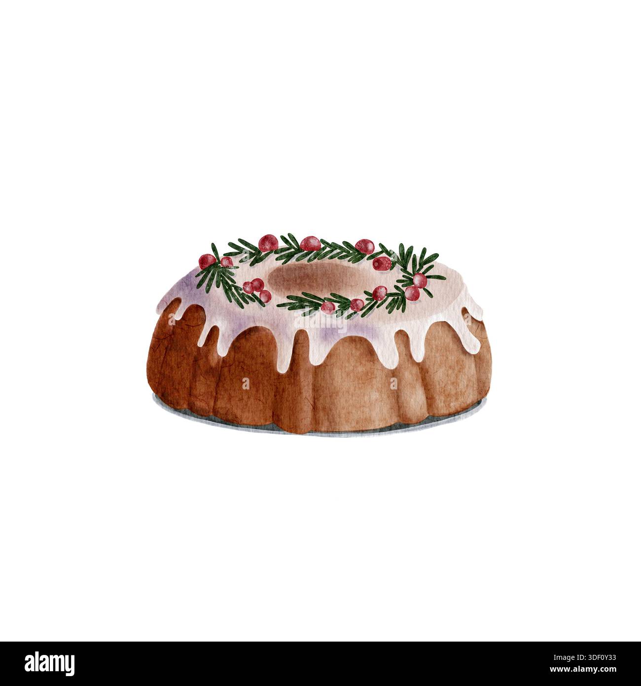 Christmas cake artwork Cut Out Stock Images & Pictures - Alamy
