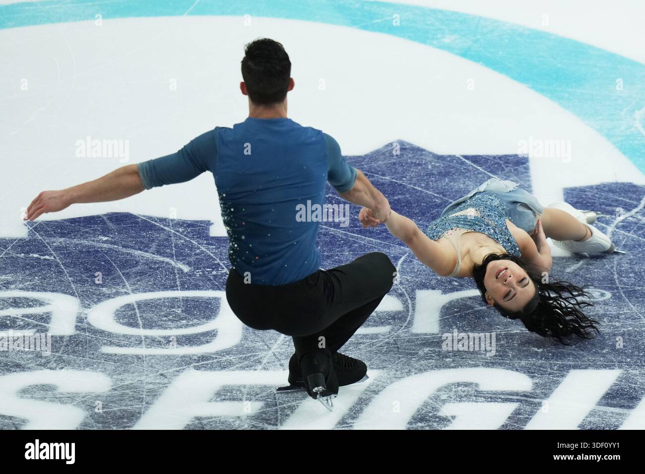 Audrey Shin and Balazs Nagy compete during the pairs free skating ...