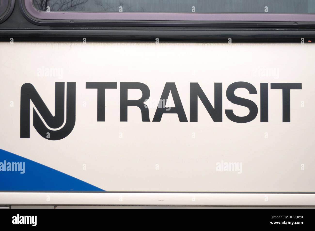United States. 09th Jan, 2026. A New Jersey Transit sign is seen on a ...
