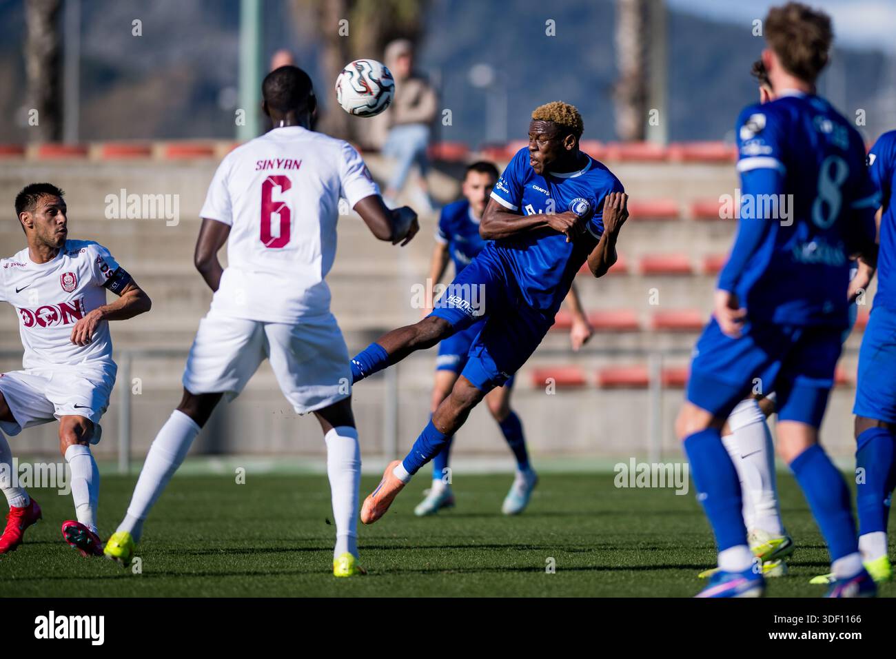 Gent's Hyllarion Goore pictured in action during a friendly soccer game ...