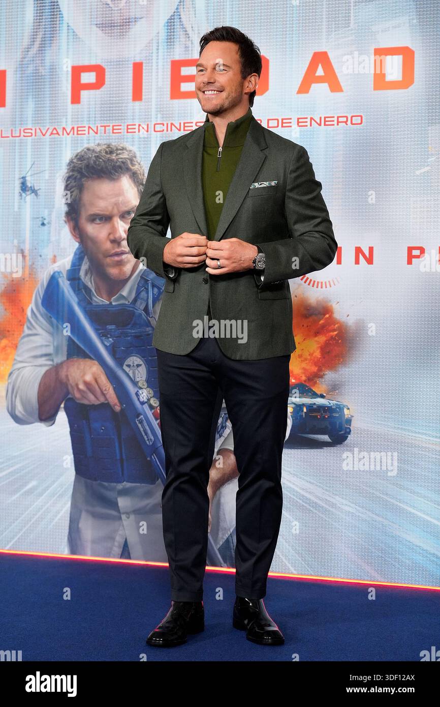 Chris Pratt during the presentation in Madrid of the film “Sin Piedad ...