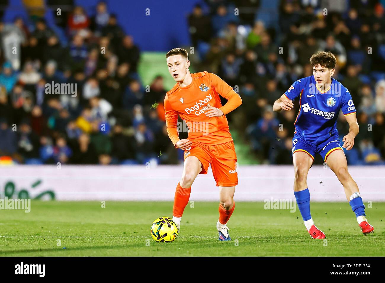 (L-R) Benat Turrientes (Sociedad), Mario Martin (Getafe), JANUARY 9 ...