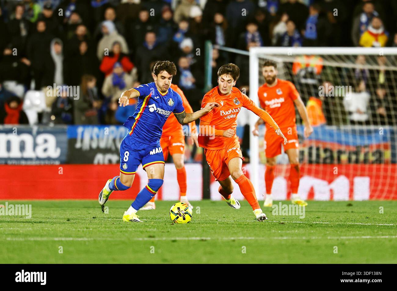 (L-R) Mauro Arambarri (Getafe), Jon Gorrotxategi (Sociedad), JANUARY 9 ...