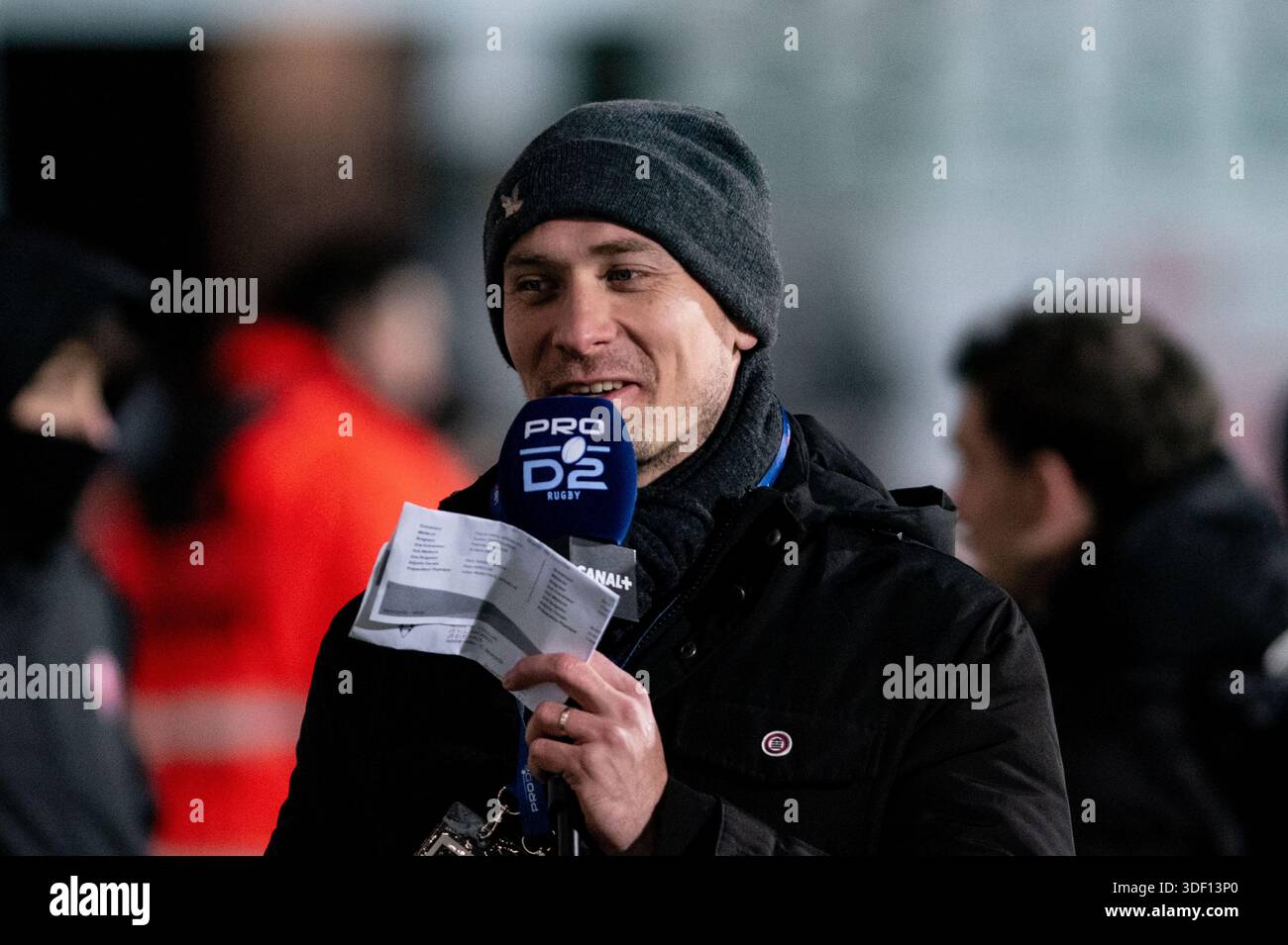 Jean Baptiste Esculie of Canal+ during the Pro D2 match between Brive ...