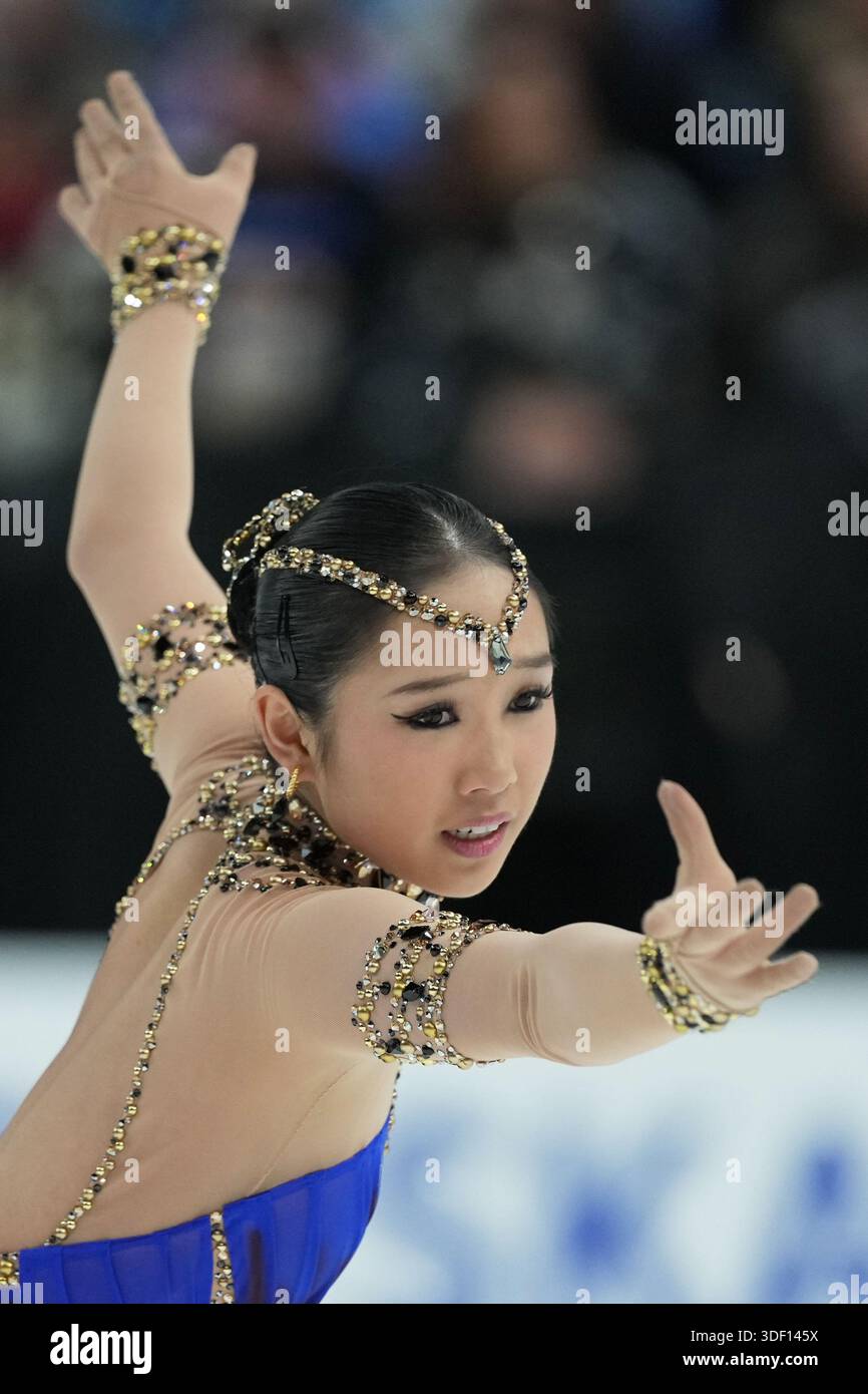 Josephine Lee competes during the women's free skating competition at ...