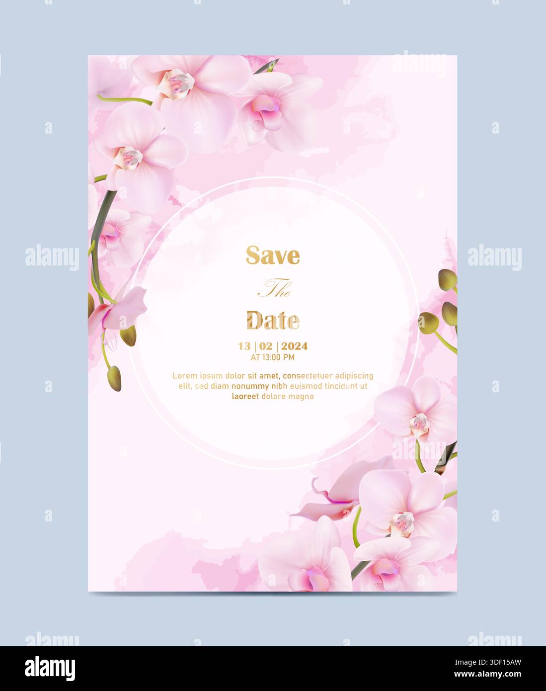 Watercolor orchids Stock Vector Images - Alamy