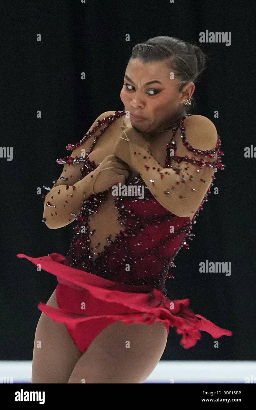 Starr Andrews competes during the women's free skating competition at ...