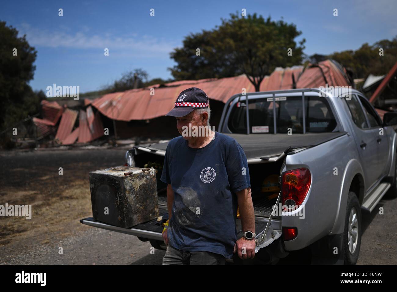 Harcourt CFA first lieutenant Tyrone Rice sitting on the back of his ...