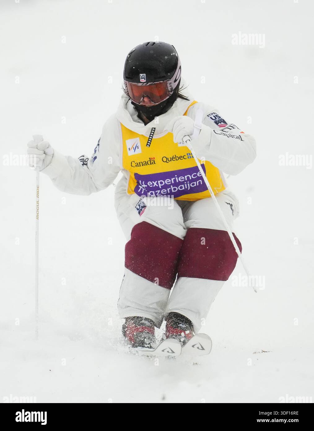 Tess Johnson of United States skis in the women's World Cup freestyle ...