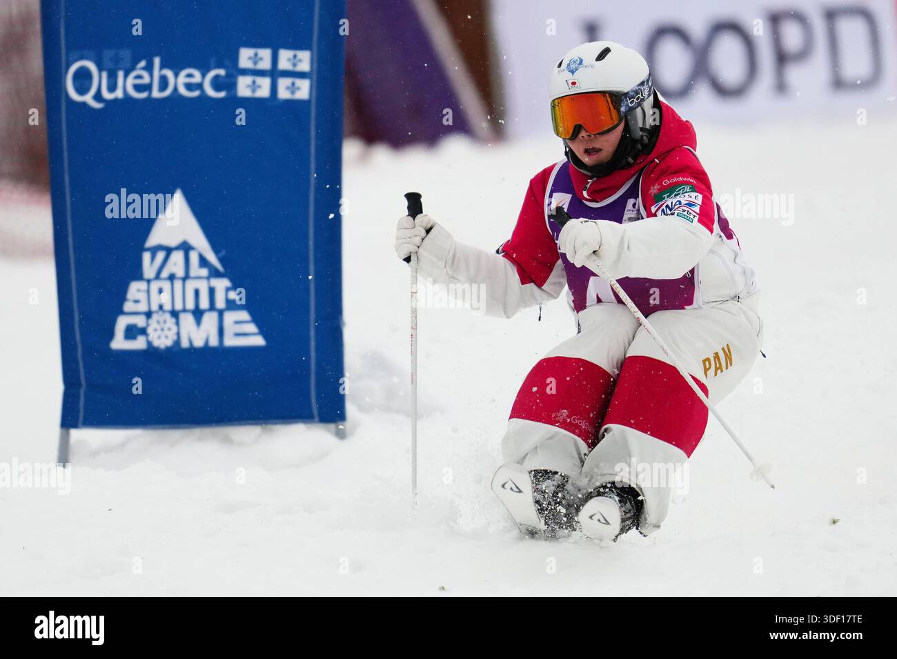 Hinako Tomitaka, of Japan, skis in the qualification run of the women's ...