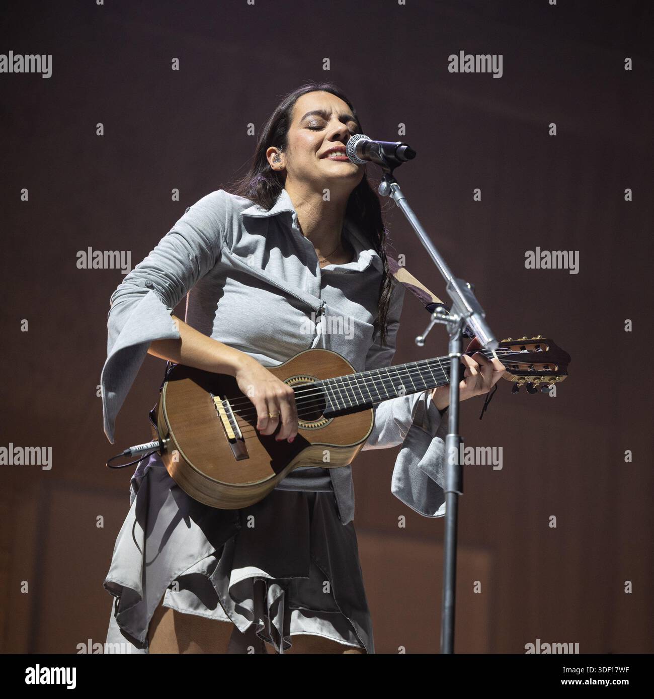 The singer Valeria Castro performs during her performance festival ...