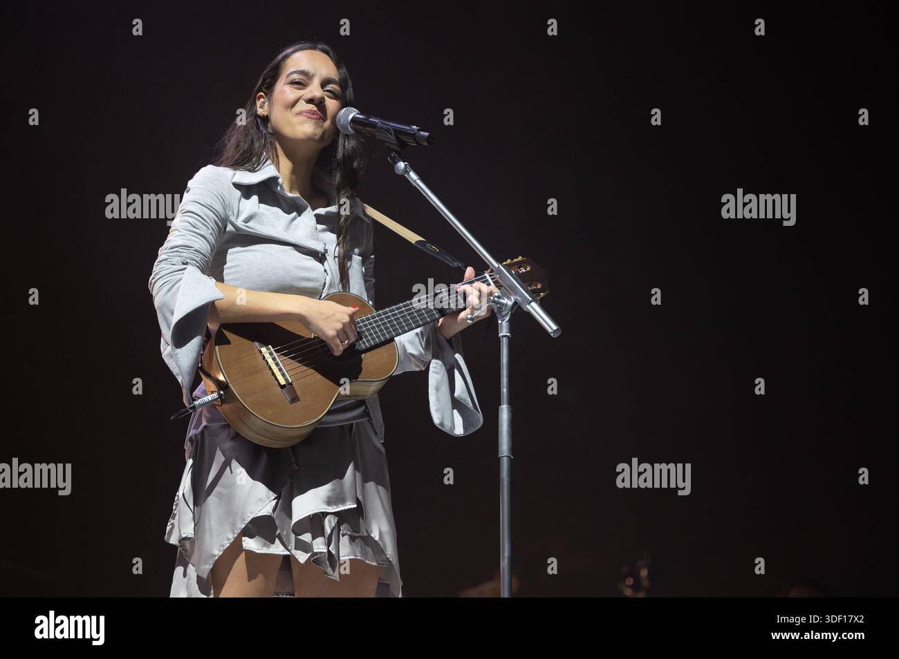 The singer Valeria Castro performs during her performance festival ...