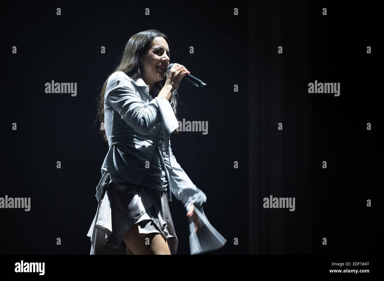 The singer Valeria Castro performs during her performance festival ...