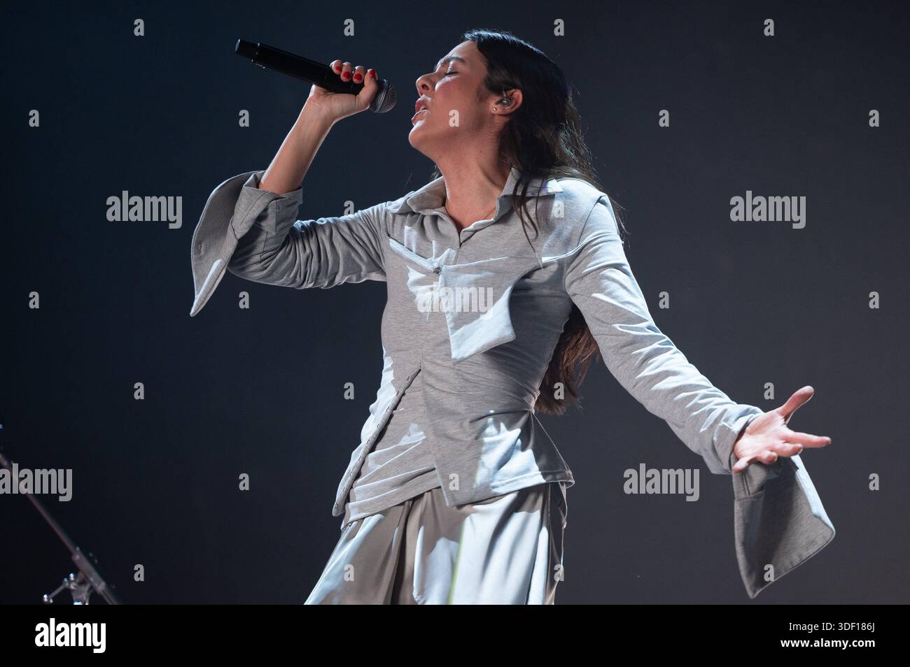 The singer Valeria Castro performs during her performance festival ...