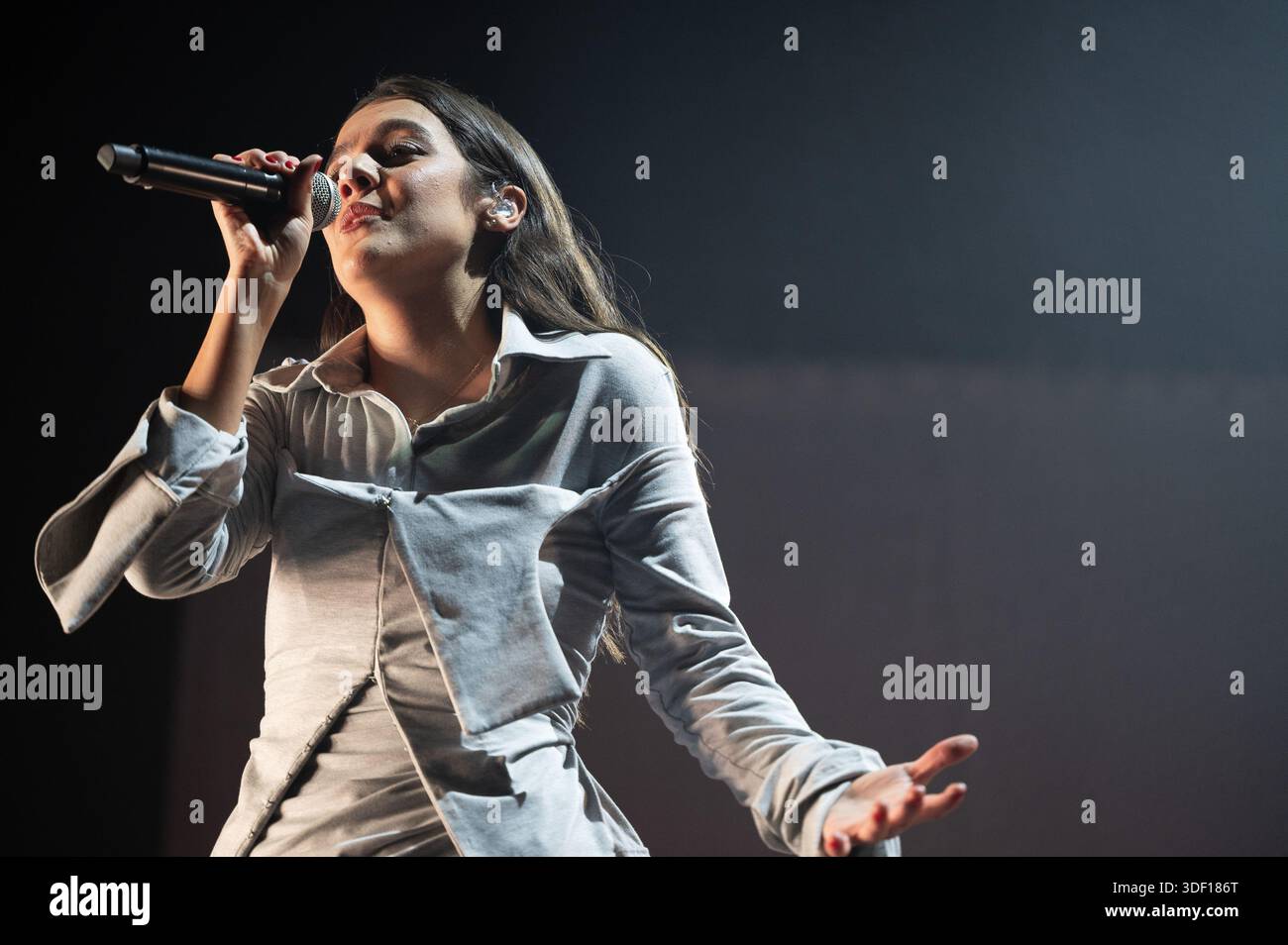 The singer Valeria Castro performs during her performance festival ...
