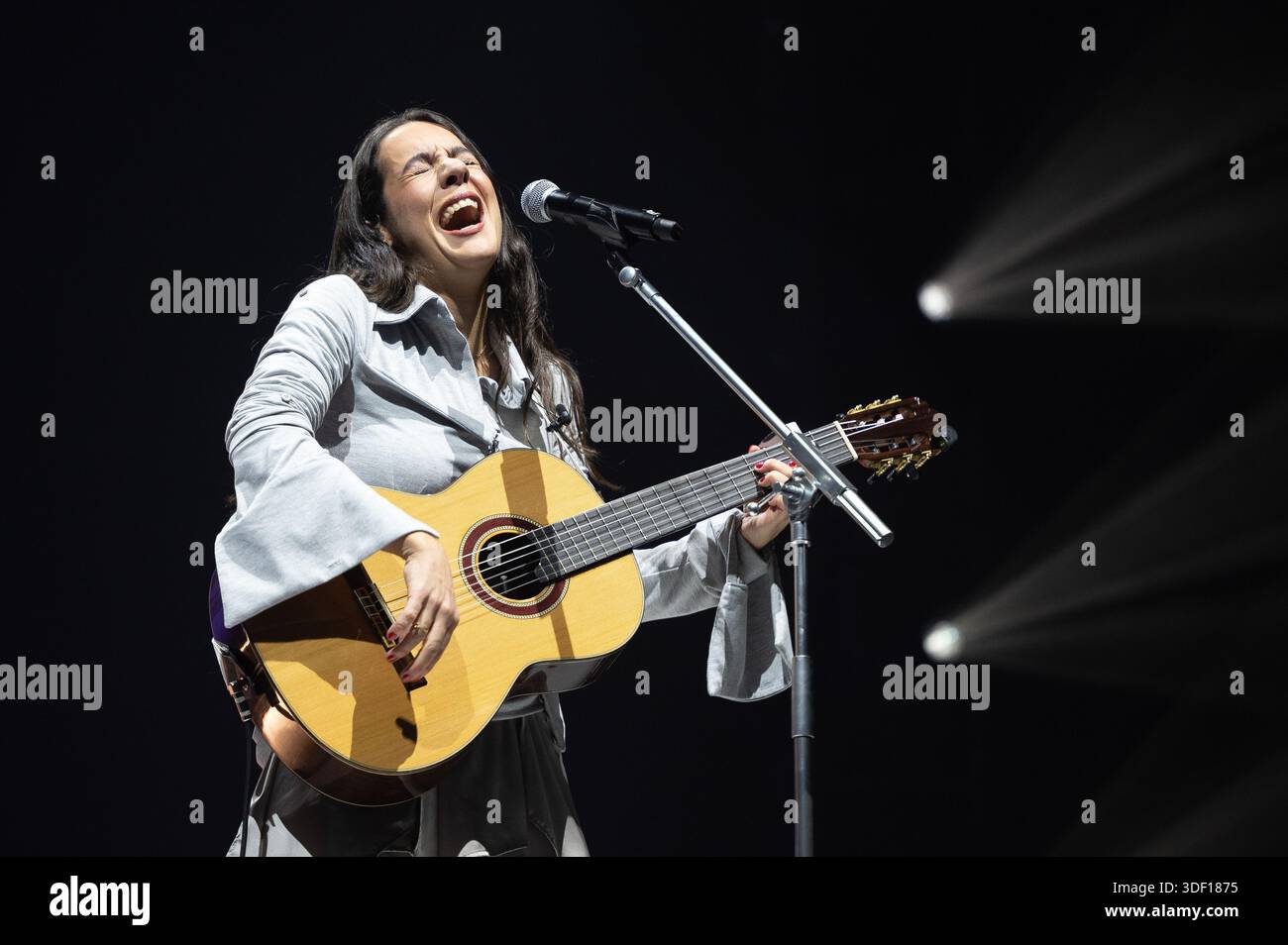 The singer Valeria Castro performs during her performance festival ...