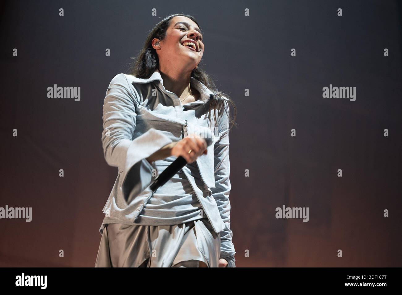 The singer Valeria Castro performs during her performance festival ...