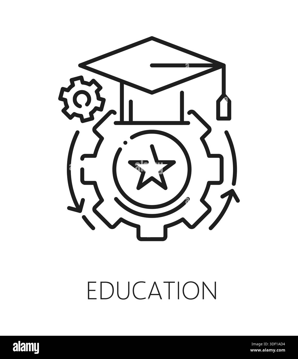 Education cognitive ability line icon or symbol. Education linear ...