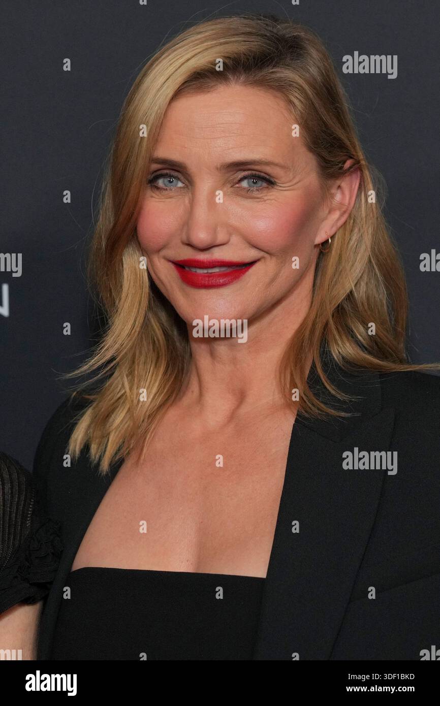 Cameron Diaz arrives at the WWD Style Awards on Friday, Jan. 9, 2026 ...