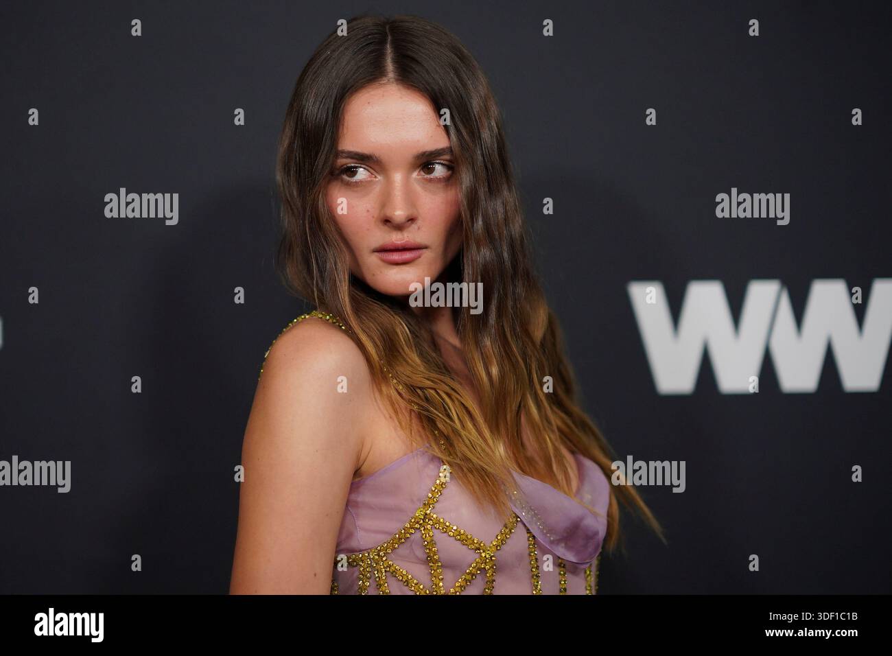 Charlotte Lawrence arrives at the WWD Style Awards on Friday, Jan. 9 ...