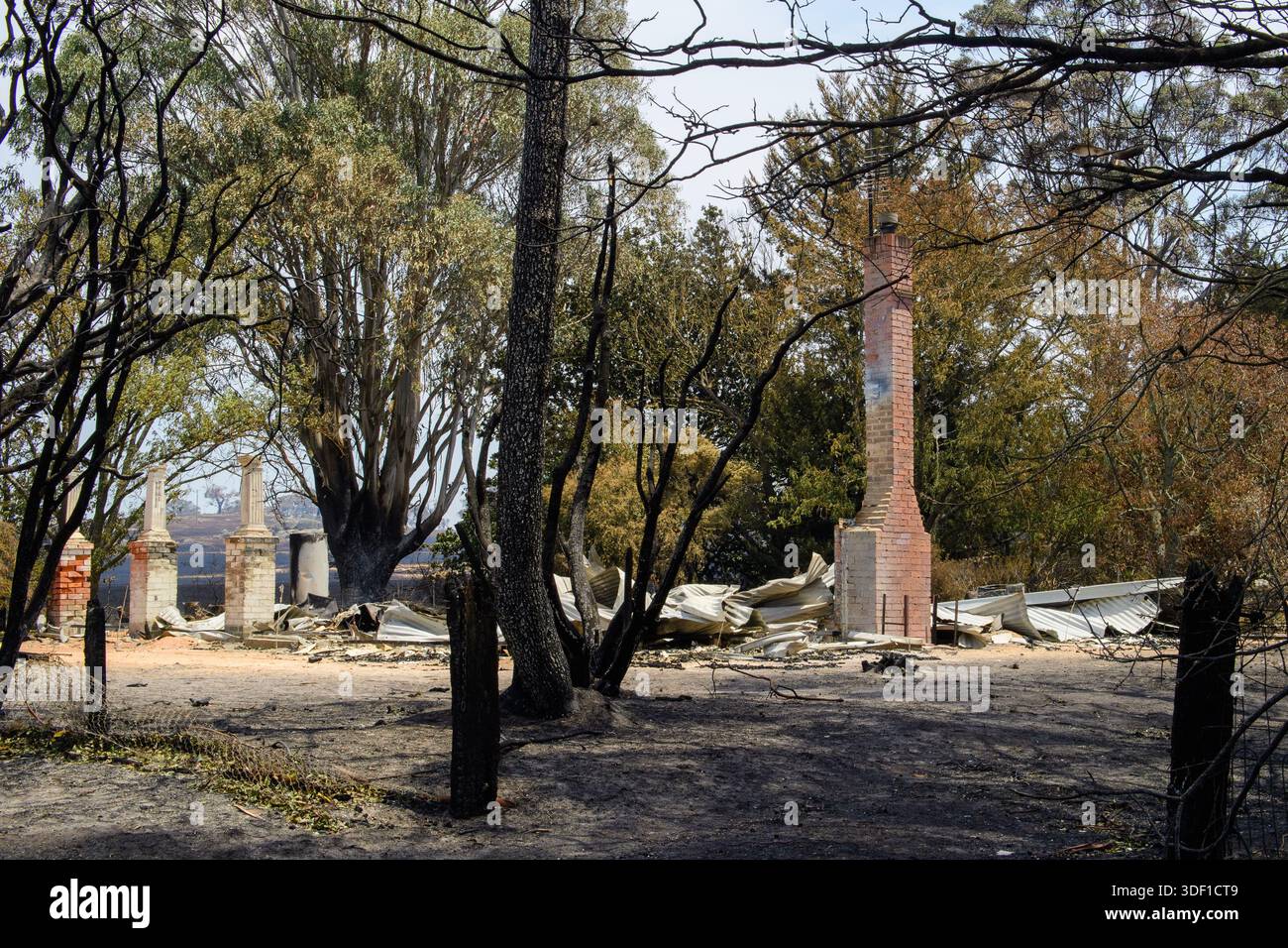 A home that had stood for 102 years lies in ruins in Ruffy, Victoria ...