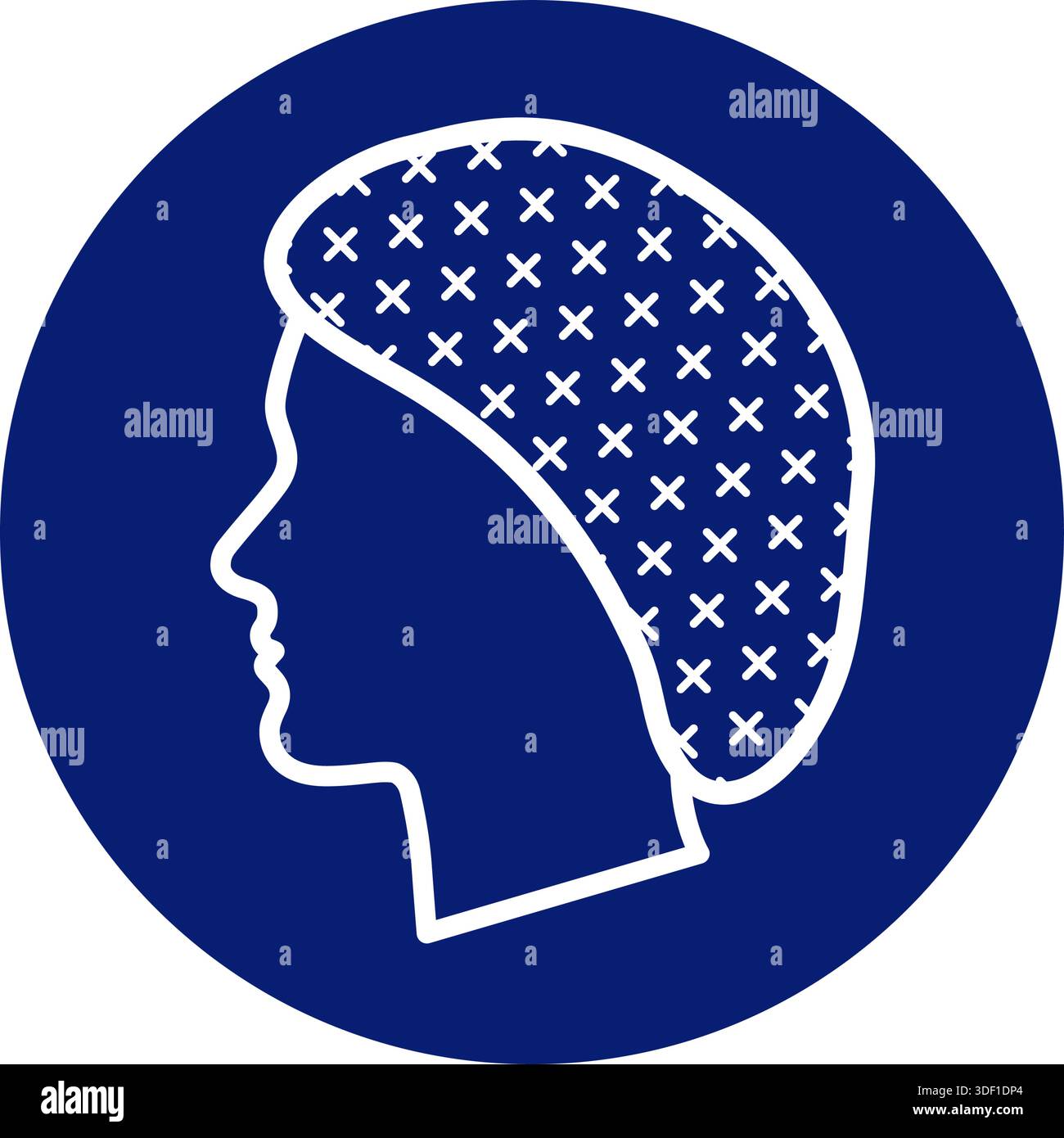classic hair net required warning alert attention danger sign in blue ...