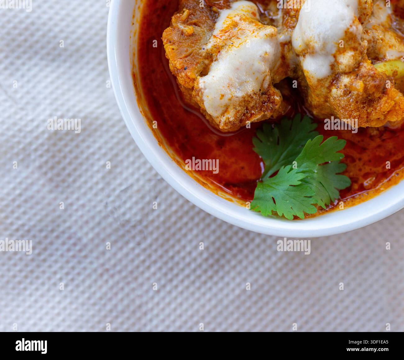 Gobhi Curry, Cauliflower curry an Indian delicacy with spices and cream ...