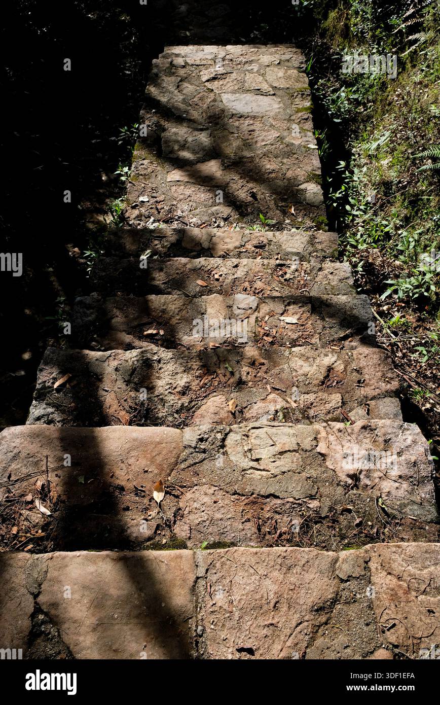 Stairway path for hikers on Mount Ramelau Stock Photo - Alamy