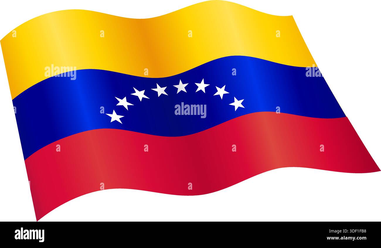 venezuelan flag of venezuela flying waving silk icon vector isolated on ...