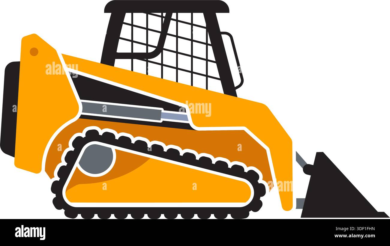 compact tracked skid steer loader earthmover digger construction ...