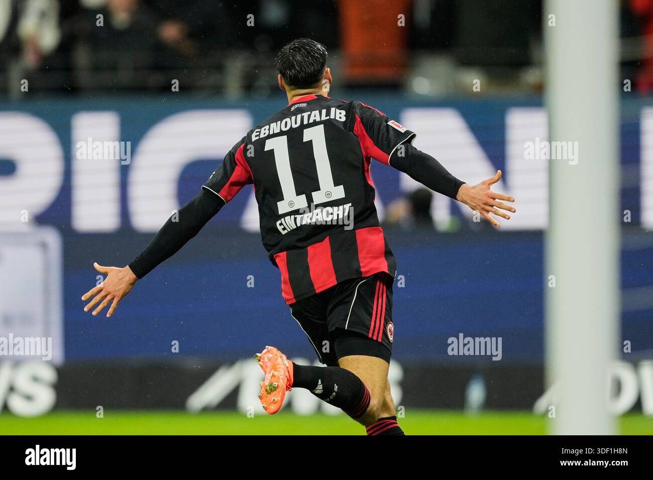 Frankfurt's Younes Ebnoutalib celebrates his side's second goal during ...