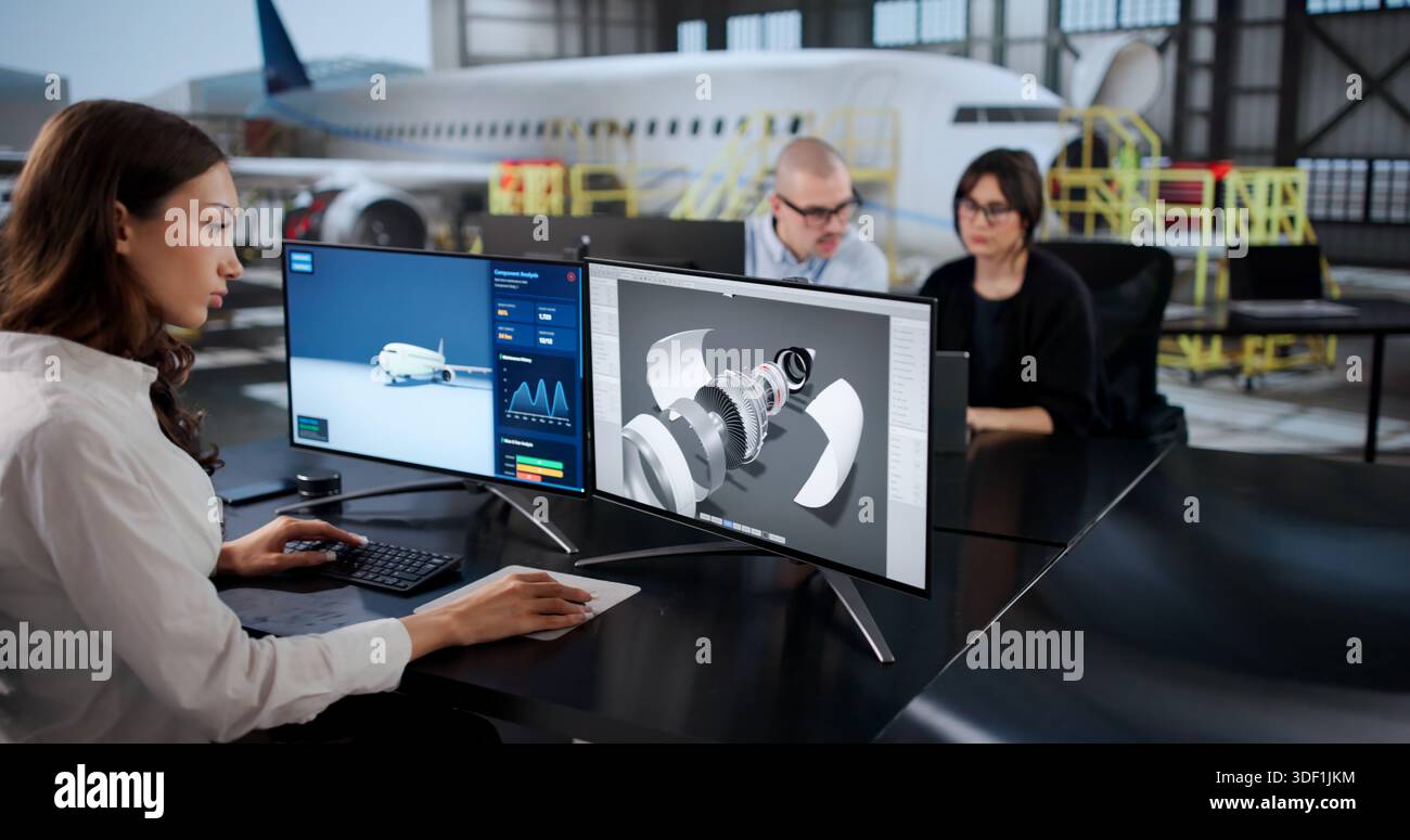 Maintenance engineers team check technical hi-res stock photography and ...