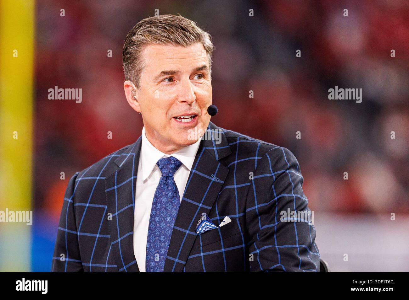 Atlanta, Georgia. 09th Jan, 2025. ESPN College GameDay host Rece Davis ...