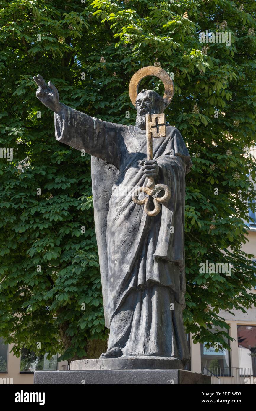 Statue of St. Peter the Apostle holding key to heaven, patron saint of ...