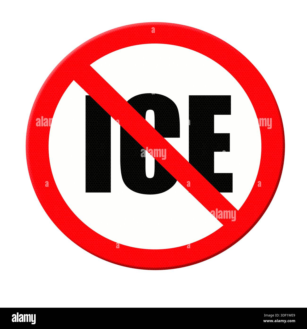 Digital composite - Warning sign, road sign, no ICE. winter, cold ...