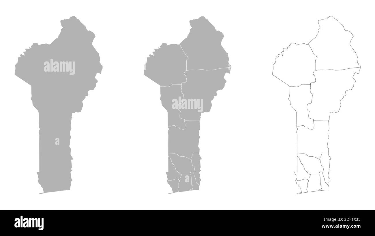 Maps of benin Black and White Stock Photos & Images - Alamy