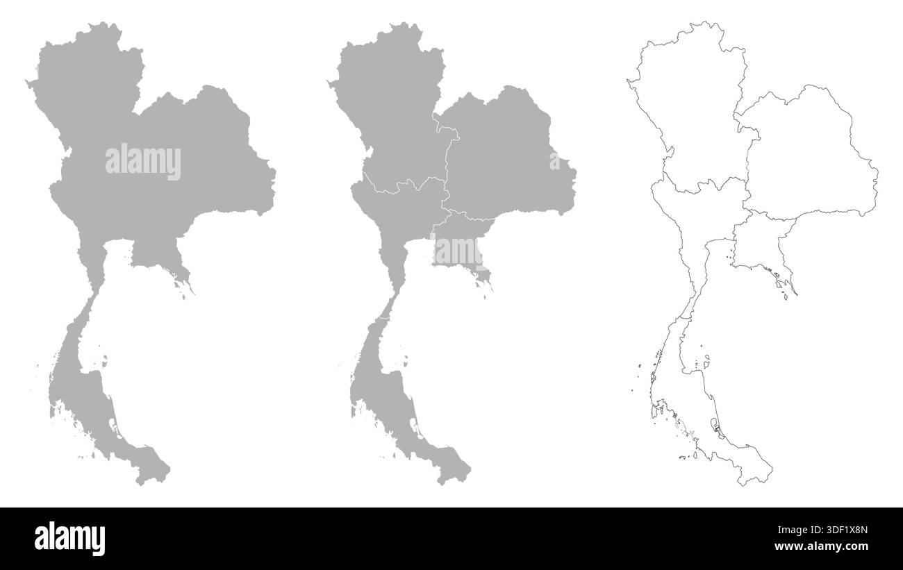 Map of thailand regions hi-res stock photography and images - Alamy