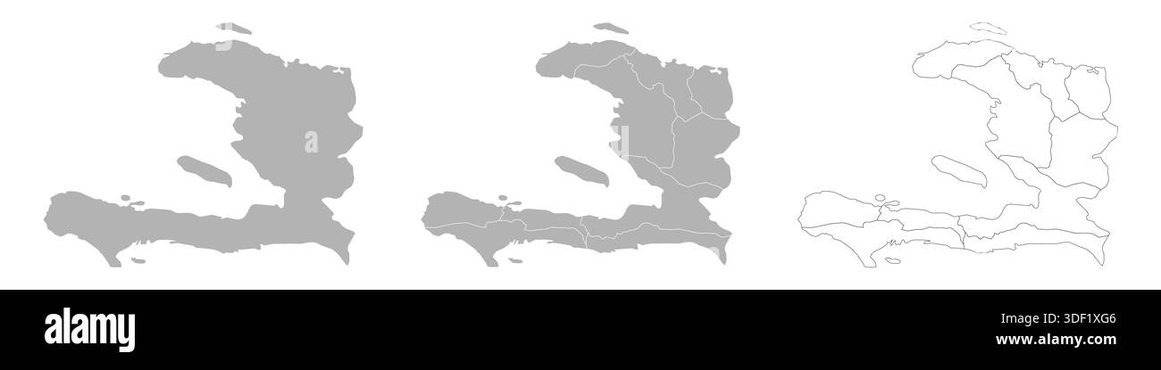 Set of HAITI Maps with Main Map and Regional maps Stock Vector Image ...