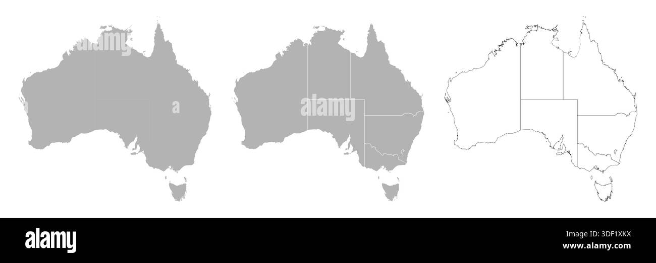 Maps of australia Stock Vector Images - Alamy