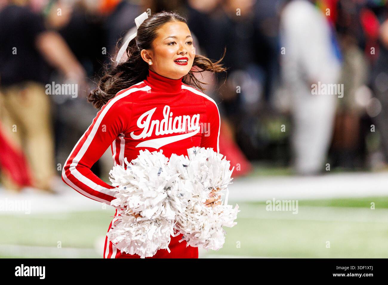 January 09, 2025: Indiana cheerleader during NCAA football game action ...