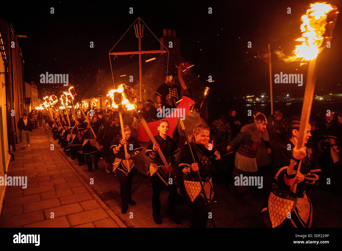 Scalloway, Shetland, Scotland – 9 January 2026: Guizer Jarl Sidney ...