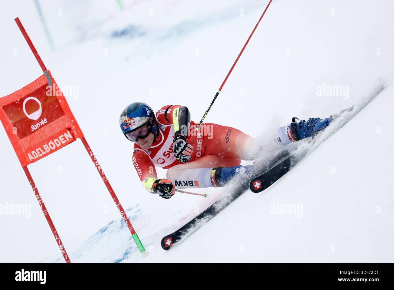 Switzerland's Marco Odermatt speeds down the course during an alpine ...