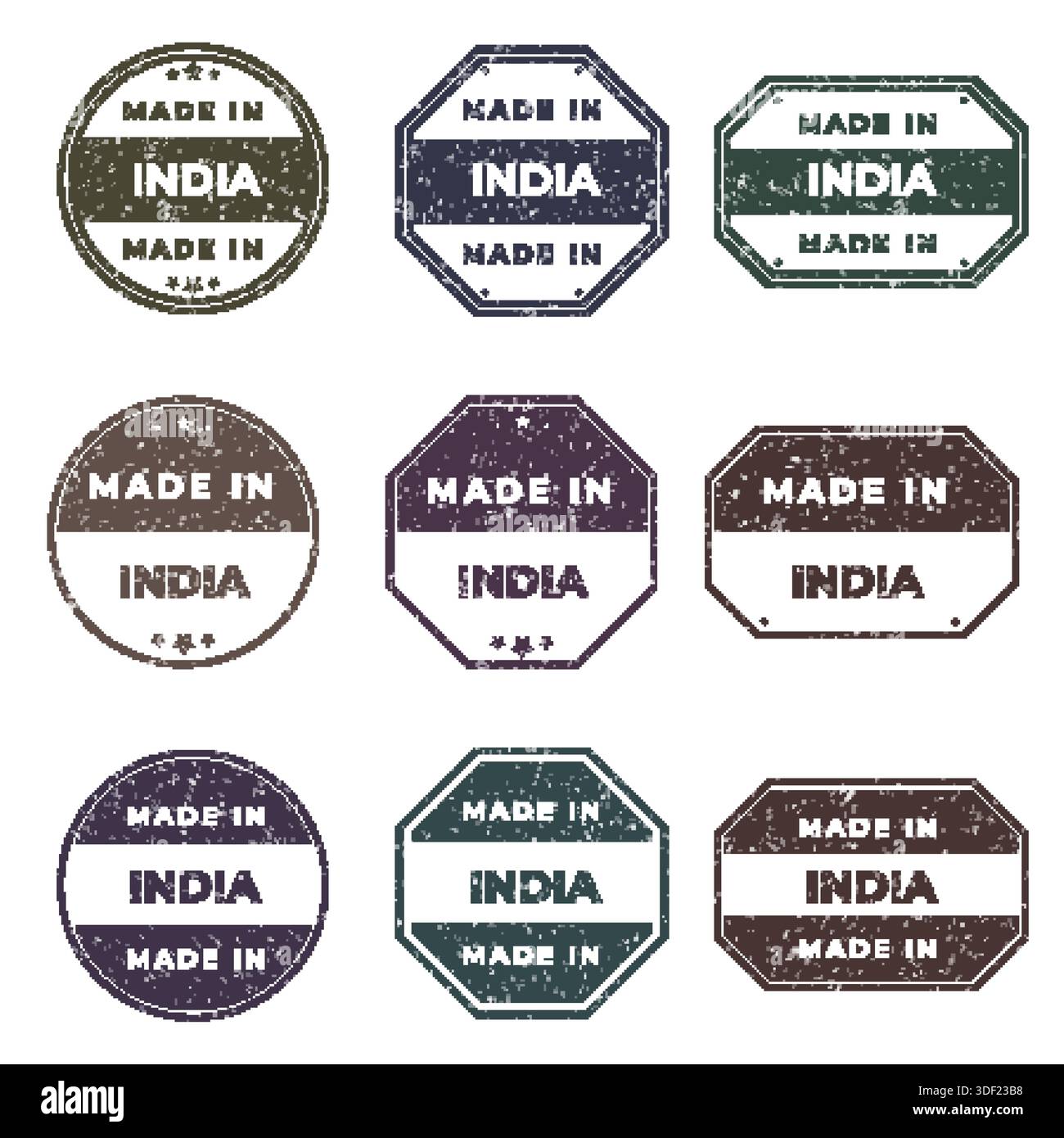Set of Made In INDIA Labels Ready to use for Product Emblem Stock ...
