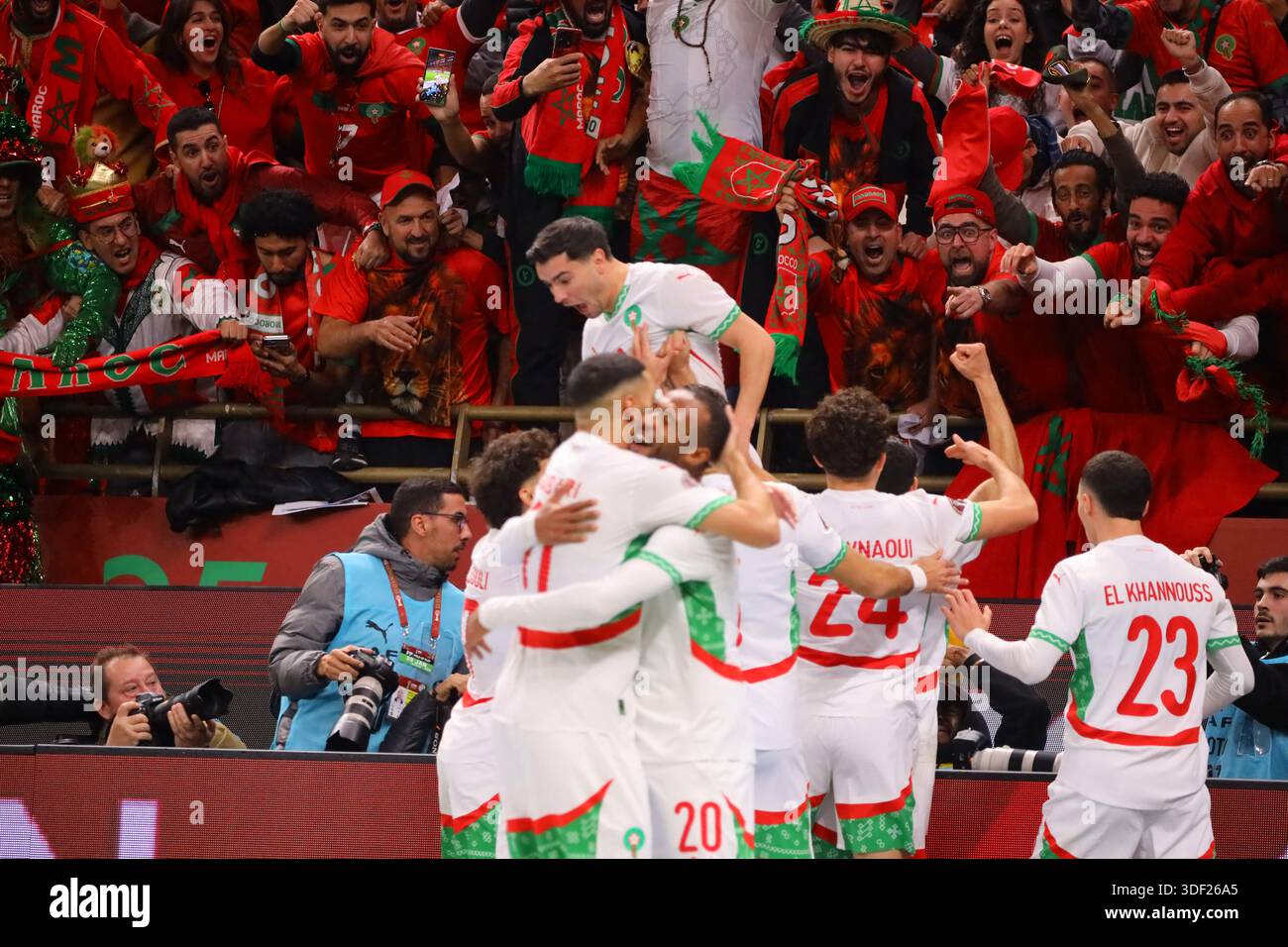 Brahim Diaz of Morocco scores the opening goal during the Africa Cup of ...