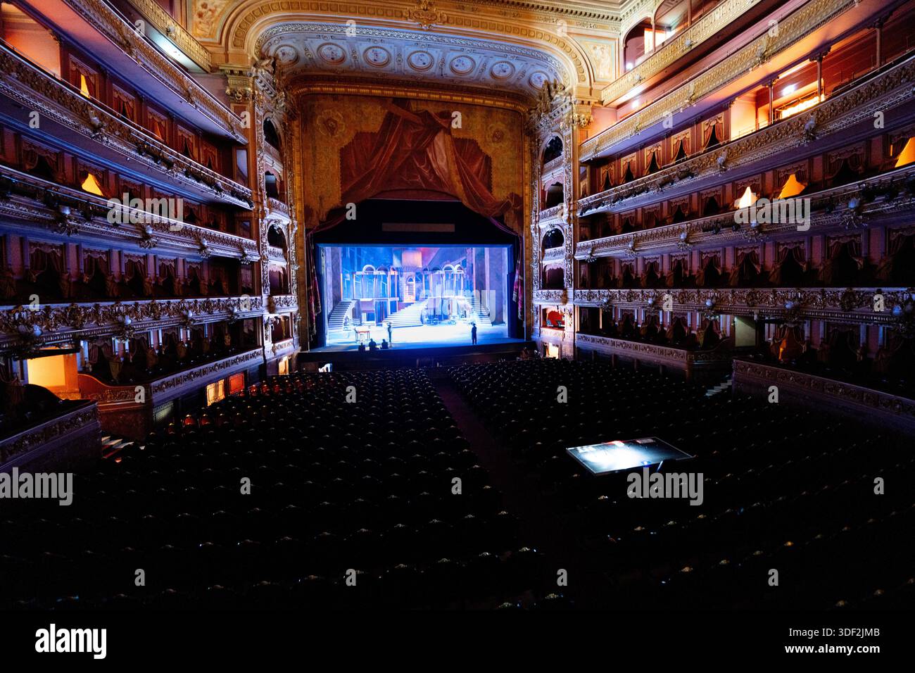 Interior of the Teatro Colon, the historic opera house, in Buenos Aires ...