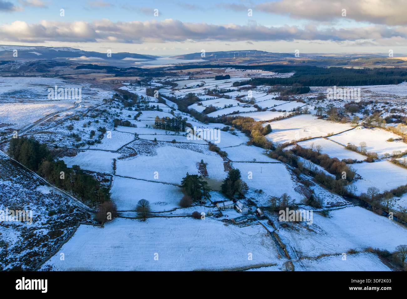 Brecon Beacons, Wales, UK. 10th January 2026. UK Weather. Aerial view ...